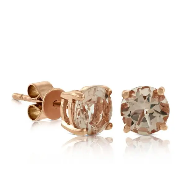 Benbridge 14k Rose Gold Morganite Stud Earrings - Pink