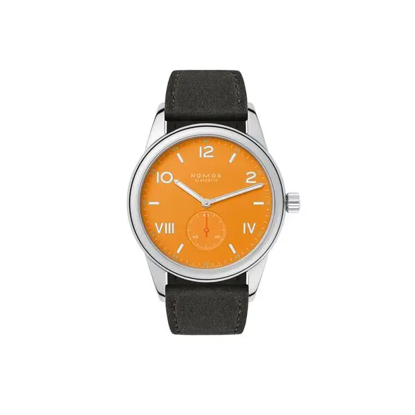 NOMOS GLASHUTTE Club Campus 38 Future Orange Dial Watch - Stainless Steel