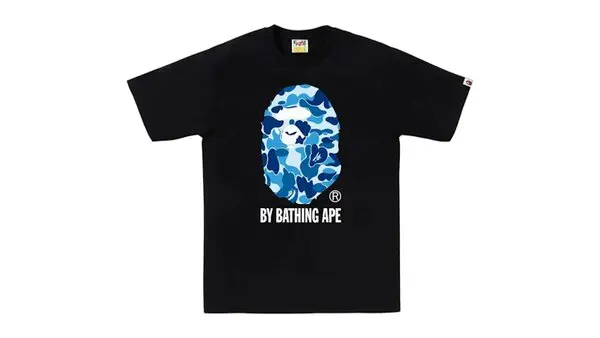 A BATHING APE Abc Camo Bathing Ape Tee Shirt - Black/blue