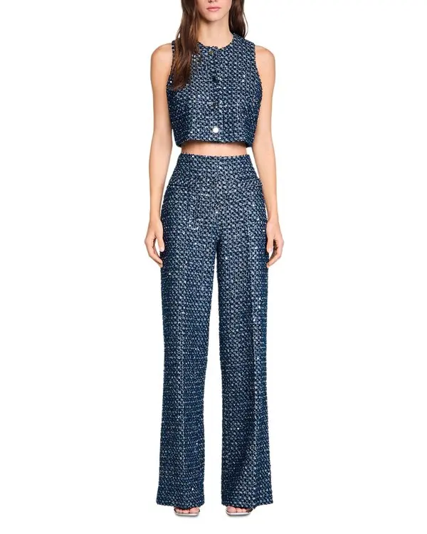 Sandro Straight Leg Trousers