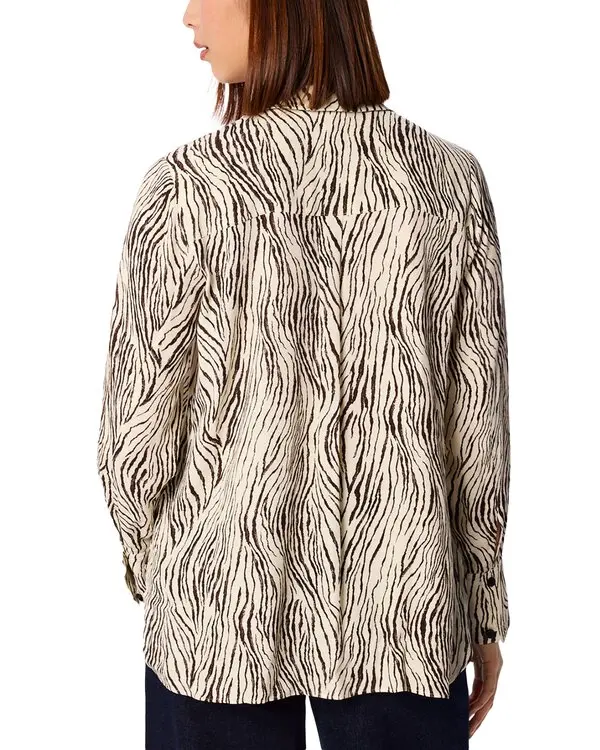 Whistles Zebra Print Button-down Shirt - Brown/multi