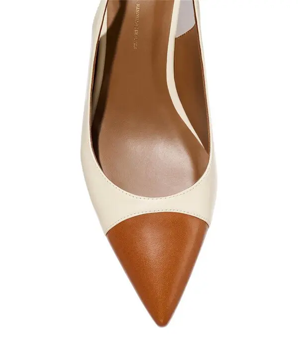 MARGAUX LONNBERG The Colette Slingback Pumps - Cotton And Saddle Nappa