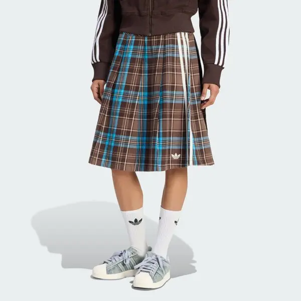Adidas Pleated Checkered Skirt