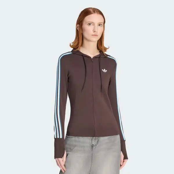 Adidas Hooded Trefoil Zipper Jacket