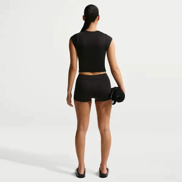 Nike Effortless Essential Cap Sleeve Swim Top - Black