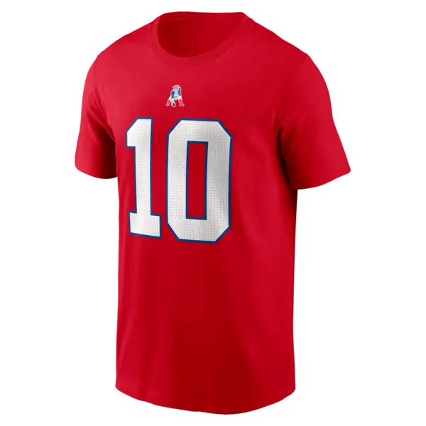 Nike Drake Maye New England Patriots Nfl T-shirt - Red