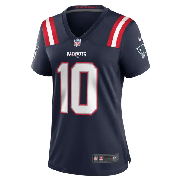 Nike Drake Maye New England Patriots Nfl Game Jersey - Blue