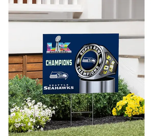 EVERGREEN Seattle Seahawks Superbowl 60 Ring Ya Rd Sign - One-color