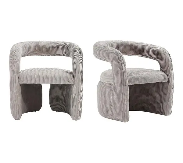 MANHATTAN COMFORT Corvette Velvet Lounge Chair Set Of 2 - One-color