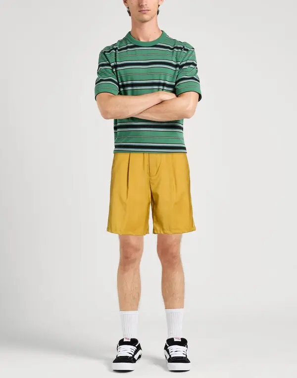 LOW BRAND Virgin Wool Bermuda Shorts - Mustard