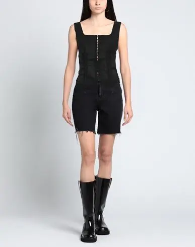 MARINE SERRE Cotton, Viscose And Elastane Corset Top