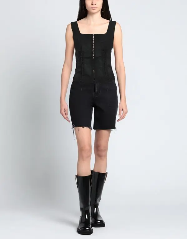 MARINE SERRE Cotton, Viscose And Elastane Corset Top