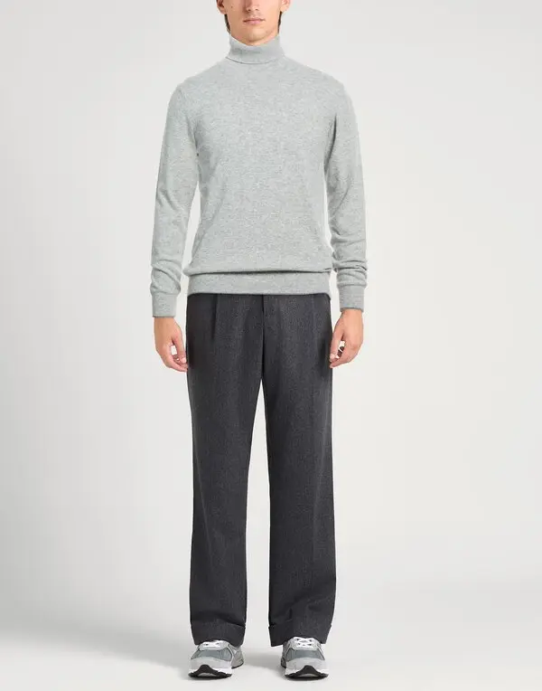 BERNA Turtleneck Knit Top - Grey