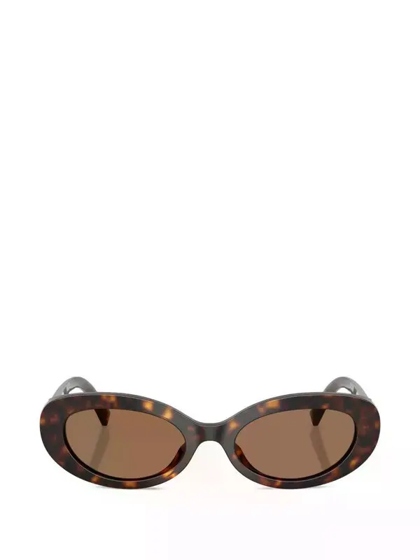 Dolce & Gabbana Oval-frame Tortoiseshell Sunglasses - Brown