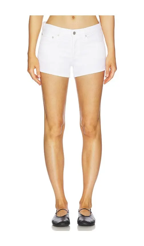 AGOLDE Low Rise Parker Denim Shorts - Marshmallow