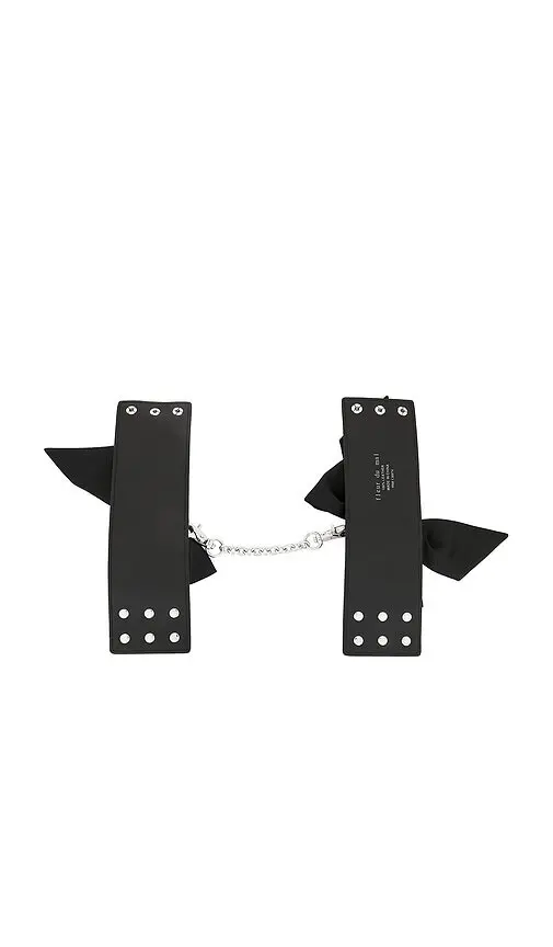 FLEUR DU MAL Leather Cuffs With Bow Detail