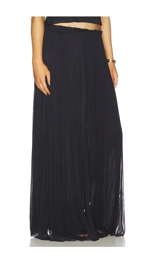 Hanne Bloch Silk Tulle Skirt - Black
