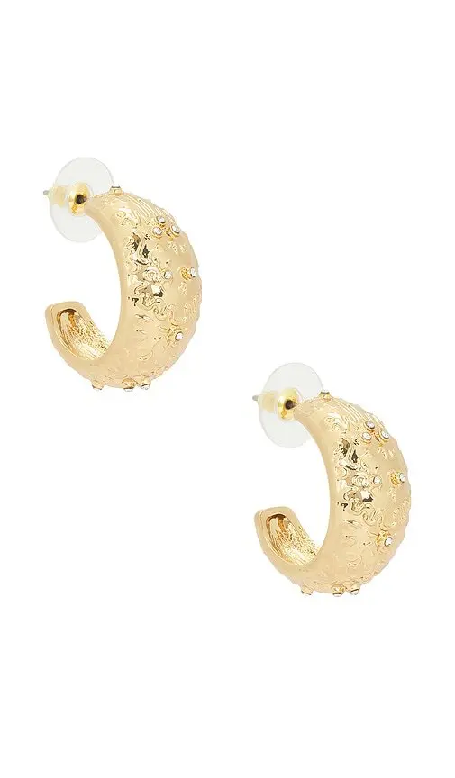 PETIT MOMENTS Sigil Hoop Earrings - Gold