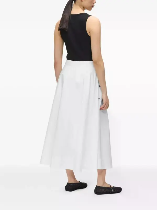 Karl Lagerfeld Button Detailed A-line Midi Skirt