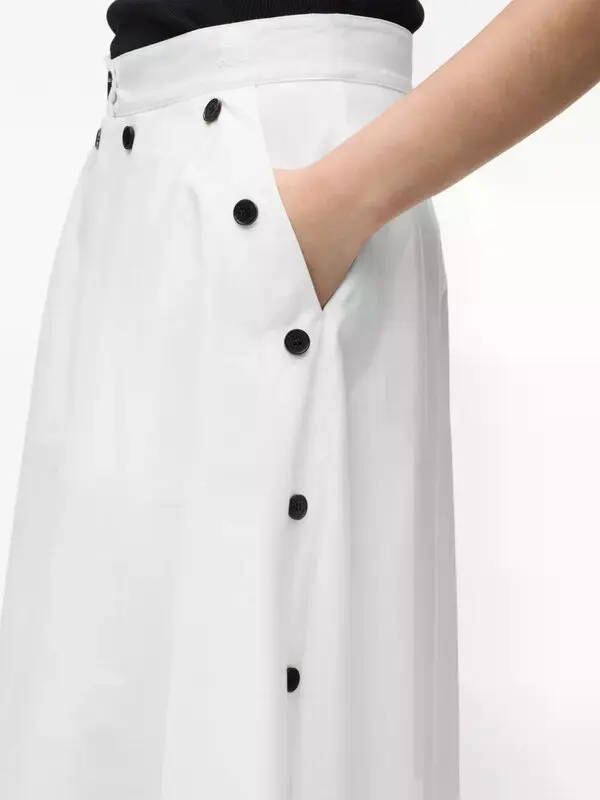 Karl Lagerfeld Button Detailed A-line Midi Skirt