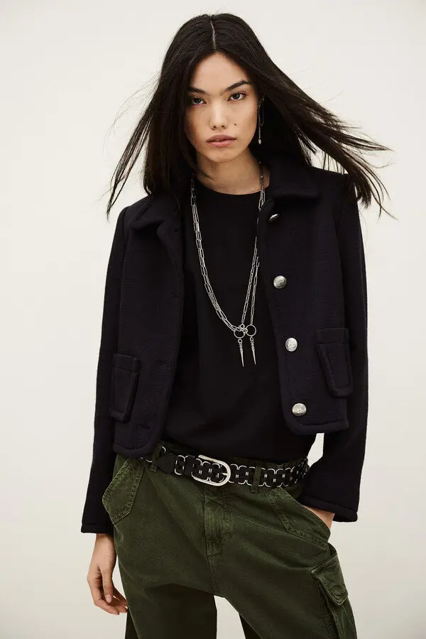 Ba&sh Beradith Cropped Fitted Jacket