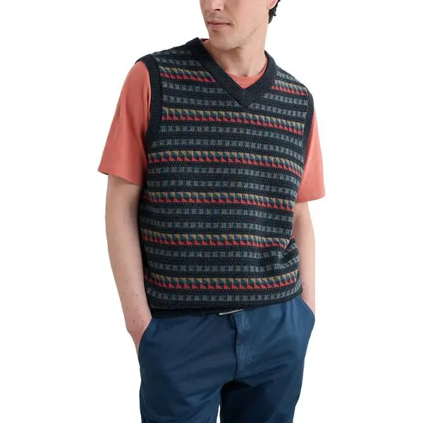 SEASALT CORNWALL Walt Fair Isle Wool Blend Vest