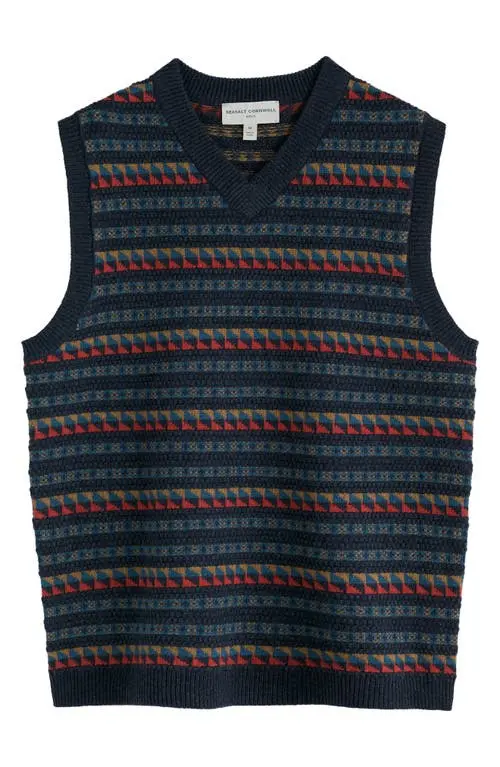 SEASALT CORNWALL Walt Fair Isle Wool Blend Vest