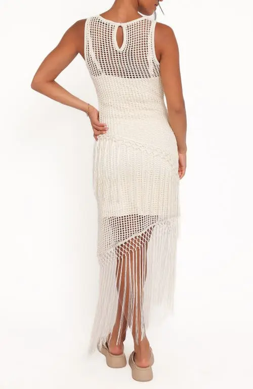 PETAL & PUP Adella Open Stitch Sleeveless Midi Dress