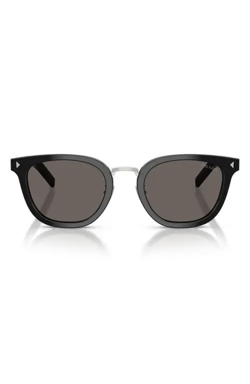 Prada 52mm Cat Eye Sunglasses - Black/dark Grey