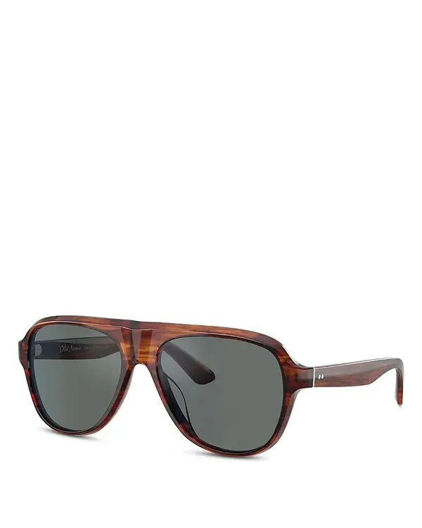 Oliver Spencer Aviator Sunglasses, 57mm - Smoke
