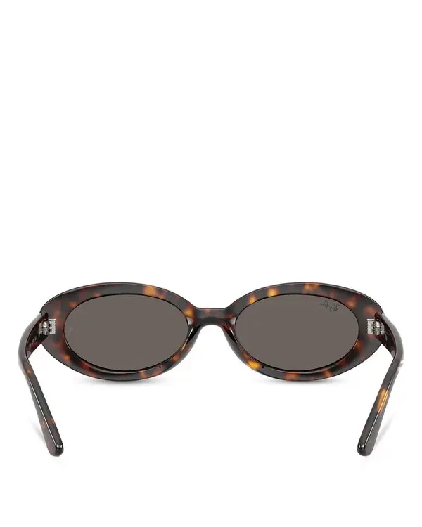 Ray-ban Oval Full Rim Sunglasses, 54mm - Havana/dark Grey