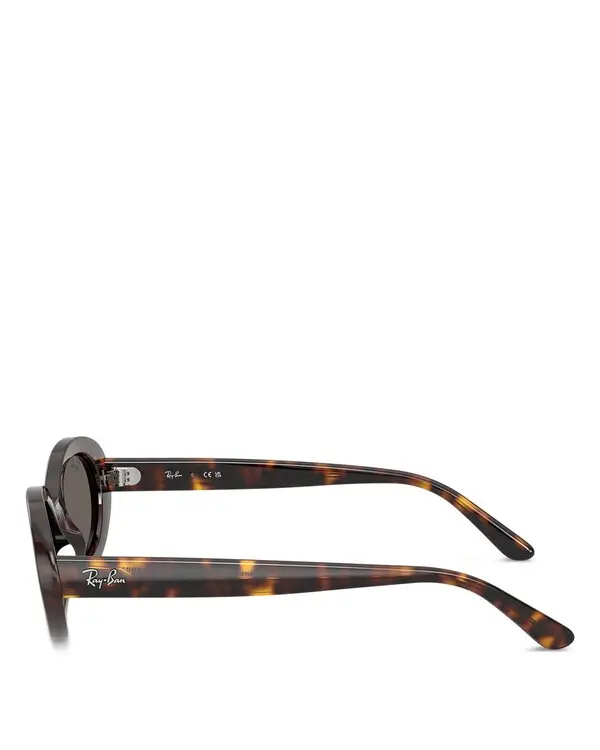 Ray-ban Oval Full Rim Sunglasses, 54mm - Havana/dark Grey
