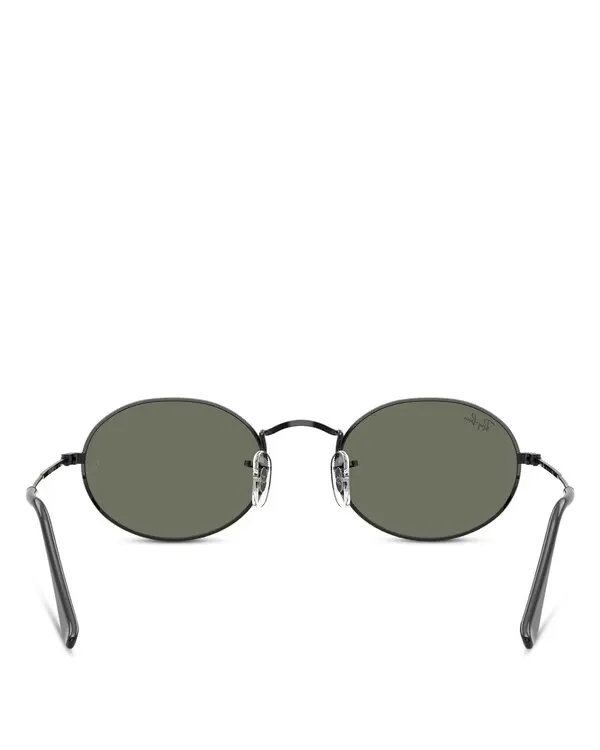Ray-ban Oval Sunglasses, 51mm - Black/grey Mirrored Bronze