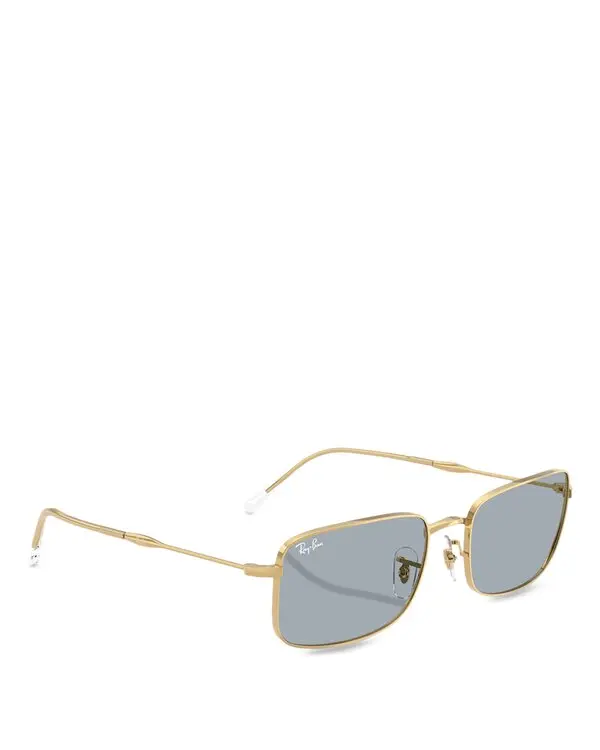 Ray-ban Rectangular Sunglasses, 56mm - Gold/blue