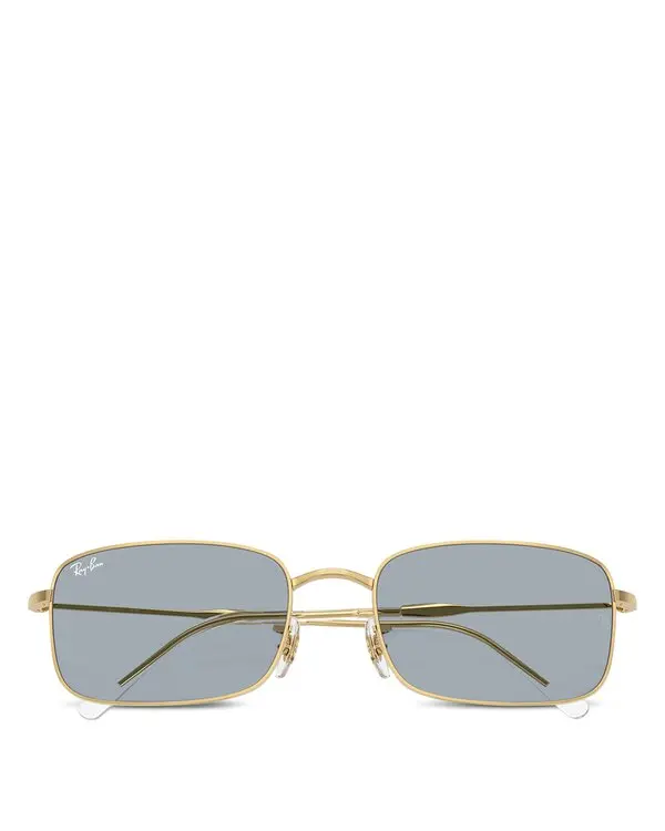 Ray-ban Rectangular Sunglasses, 56mm - Gold/blue
