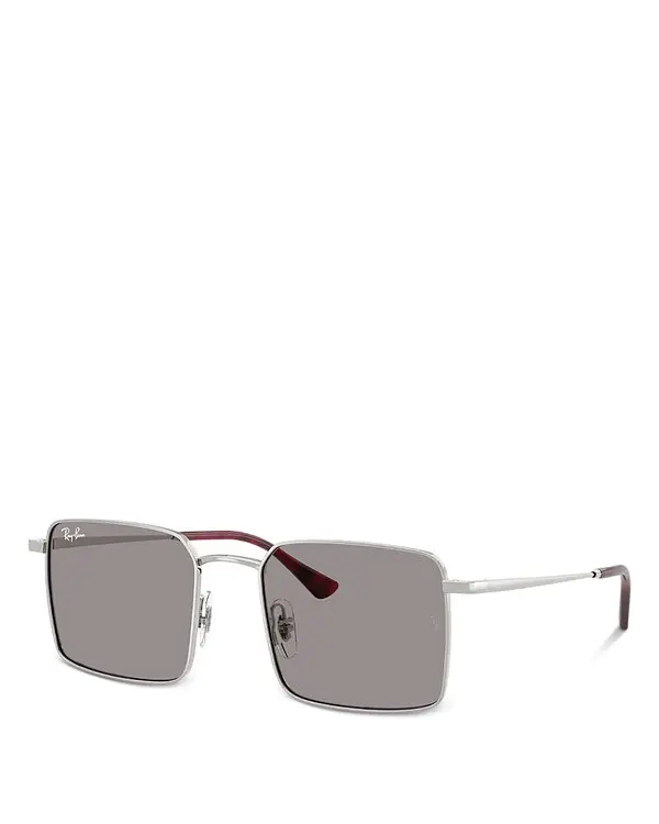 Ray-ban Square Sunglasses, 53mm - Silver/grey