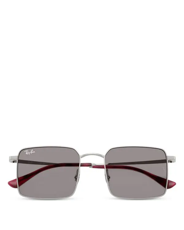 Ray-ban Square Sunglasses, 53mm - Silver/grey