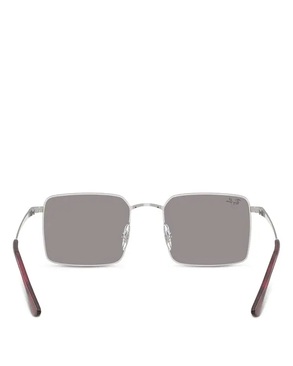 Ray-ban Square Sunglasses, 53mm - Silver/grey