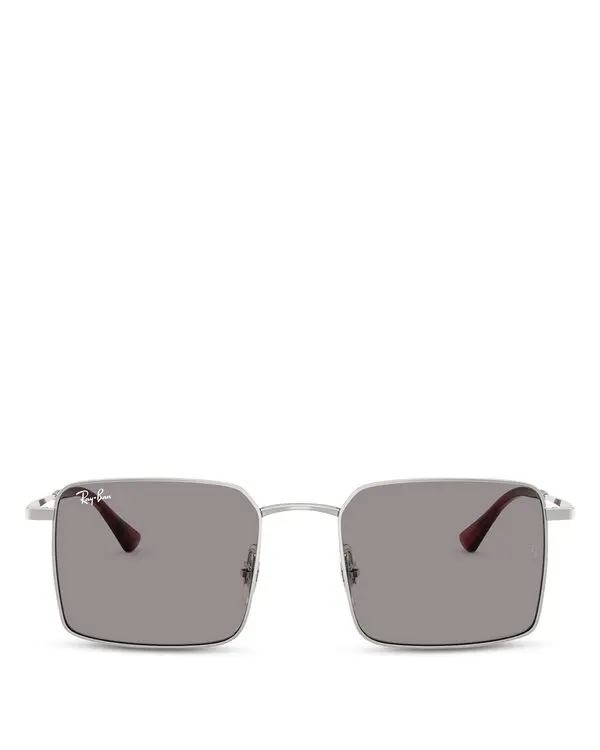 Ray-ban Square Sunglasses, 53mm - Silver/grey