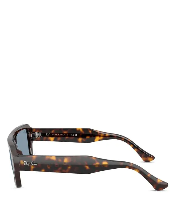 Ray-ban Flacko Rectangular Sunglasses, 56mm - Havana