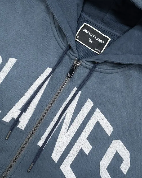 PAPER PLANES Zip Logo Hoodie