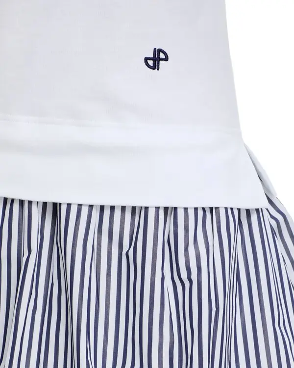 PATOU Mixed Media Faille Tee Dress