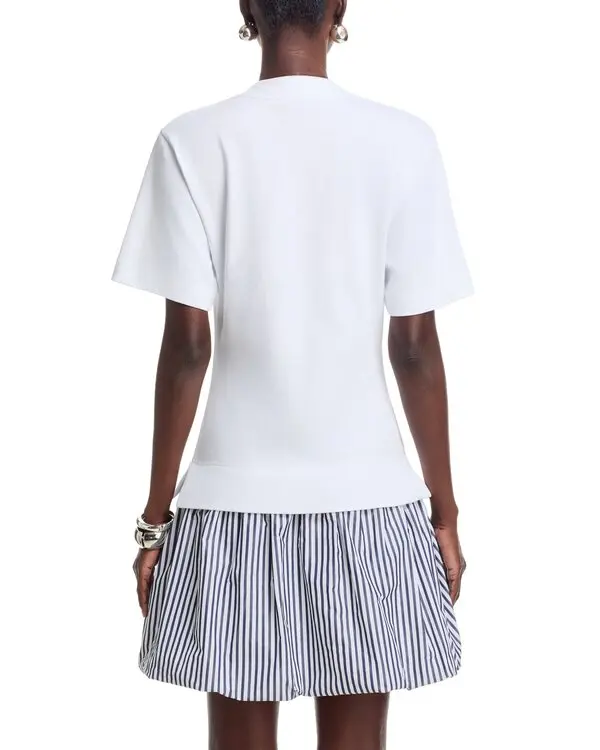 PATOU Mixed Media Faille Tee Dress