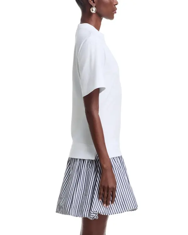 PATOU Mixed Media Faille Tee Dress