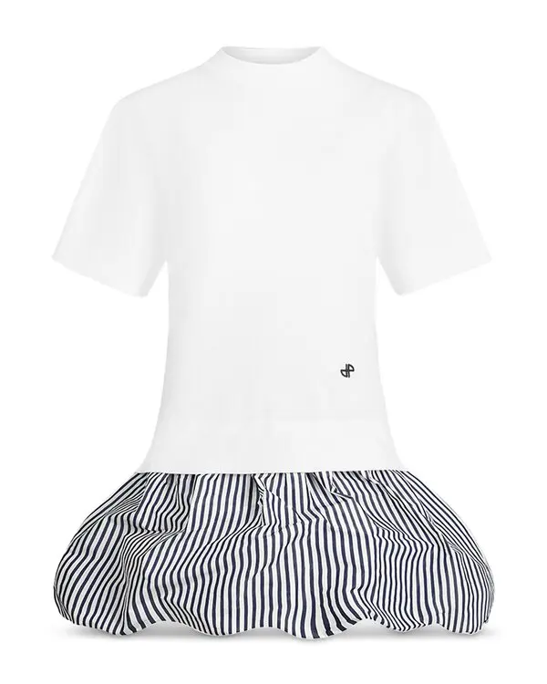 PATOU Mixed Media Faille Tee Dress