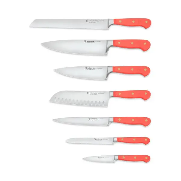 WUSTHOF 8 Piece Knife Block Set - Coral Peach