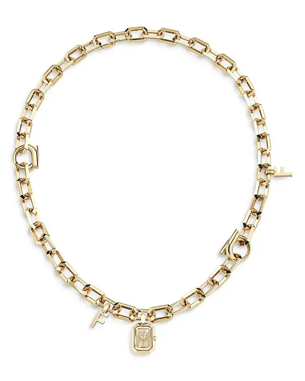 FERRAGAMO Charm Necklace Watch 16.6mm - Gold