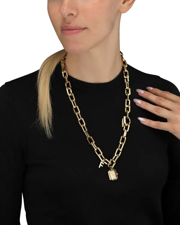 FERRAGAMO Charm Necklace Watch 16.6mm - Gold