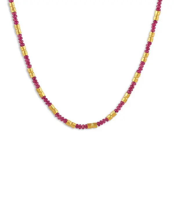 Gurhan 24k Yellow Ruby And Diamond Necklace - Gold