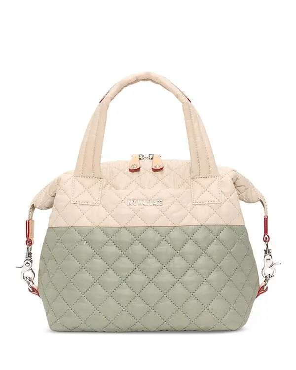 Mz Wallace Small Sutton Deluxe Ii Handbag - Agave/buff/silver